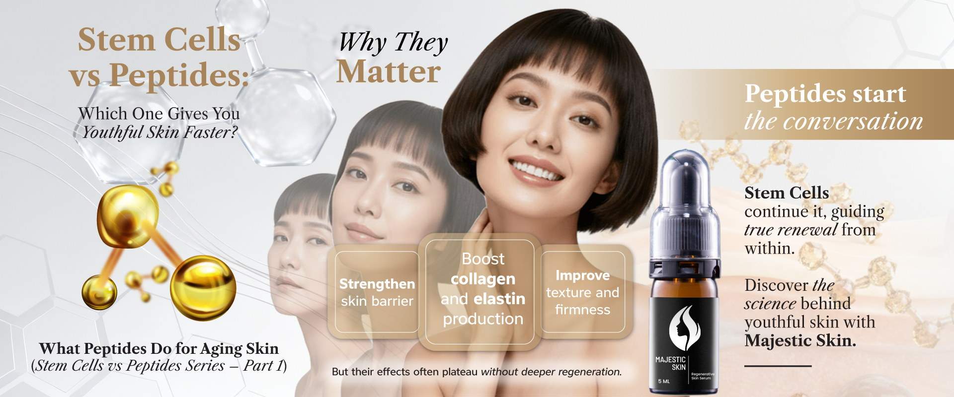 What Peptides Do for Aging Skin | Majestic Skin – Majestic Cosme